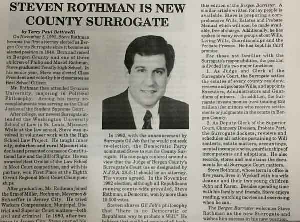 Post-Mayoral Activities | Congressman Steve Rothman